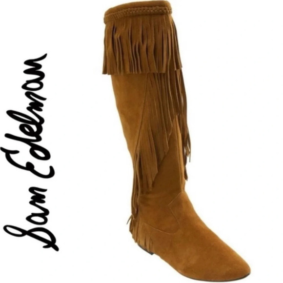 Sam Edelman | Shoes | Sam Edelman Utah Brown Suede Fringe Moccasin ...